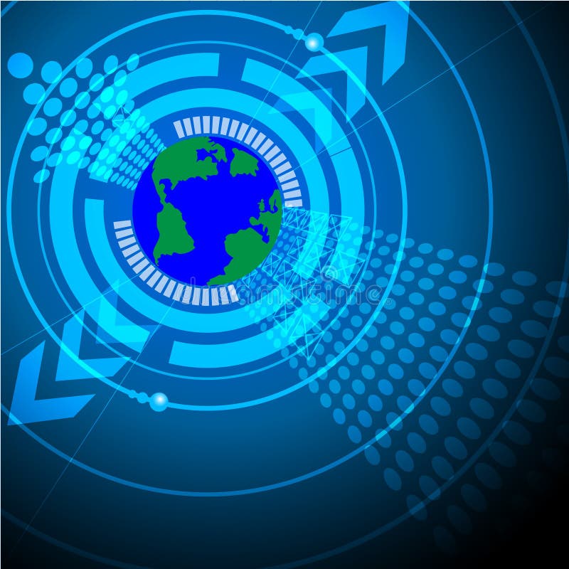 Abstract Background World and Technology Concept. Stock Illustration ...