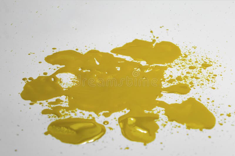 Abstract Background Yellow Acrylic Paint. on White Background Stock ...