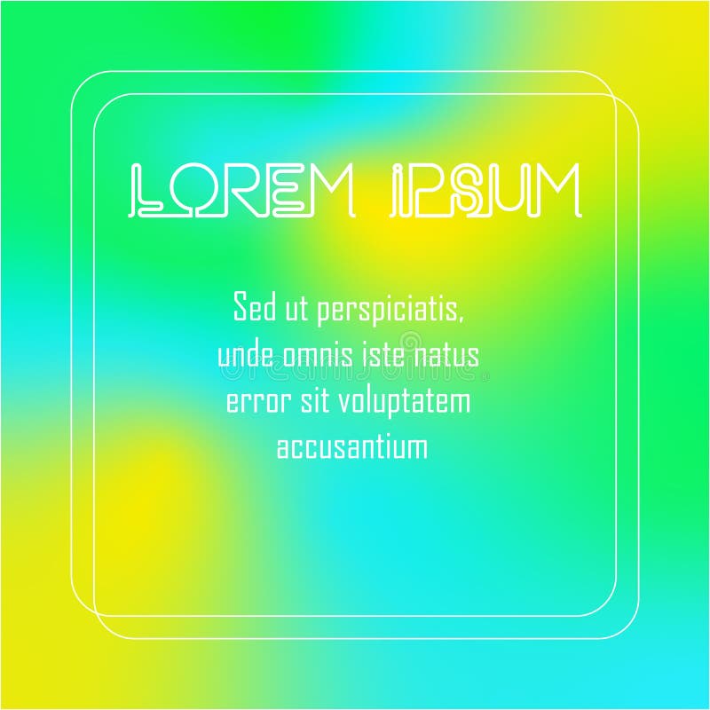 Abstract Background with Yellow, Blue, Green Gradient with Border and ...