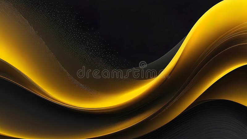 Abstract Background with Yellow Color, Wave Flow, Cover Texture, Hyper ...