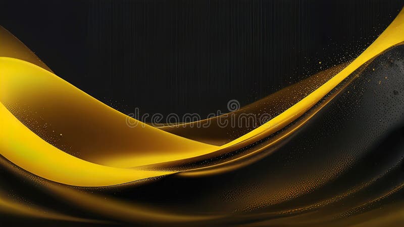 Abstract Background with Yellow Color, Wave Flow, Cover Texture, Hyper ...