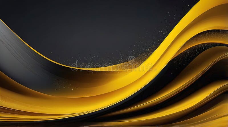Abstract Background with Yellow Color, Wave Flow, Cover Texture, Hyper ...