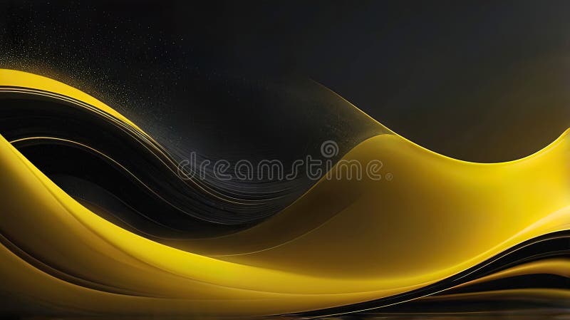 Abstract Background with Yellow Color, Wave Flow, Cover Texture, Hyper ...