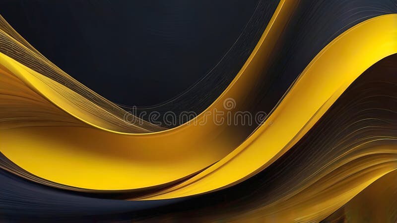 Abstract Background with Yellow Color, Wave Flow, Cover Texture, Hyper ...