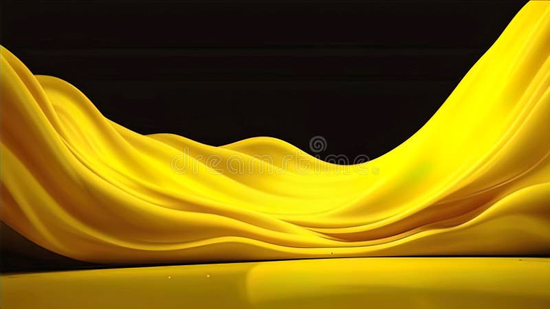 Abstract Background with Yellow Color, Wave Flow, Cover Texture, Hyper ...