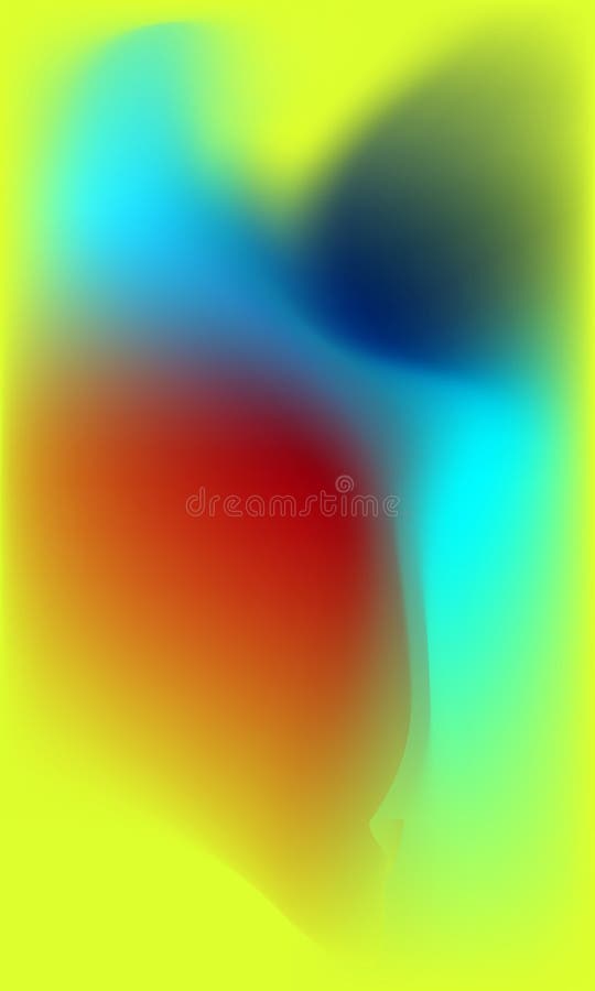 Abstract Background in Yellow, Abstract Gradient Objects in Red, Light ...
