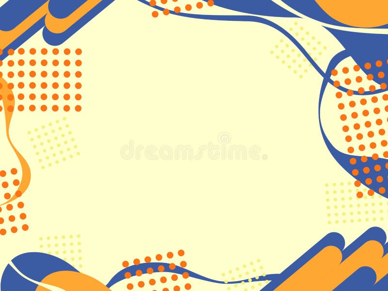 Abstract Background Yellow, Orange and Blue, Dot Pattern, Vector ...