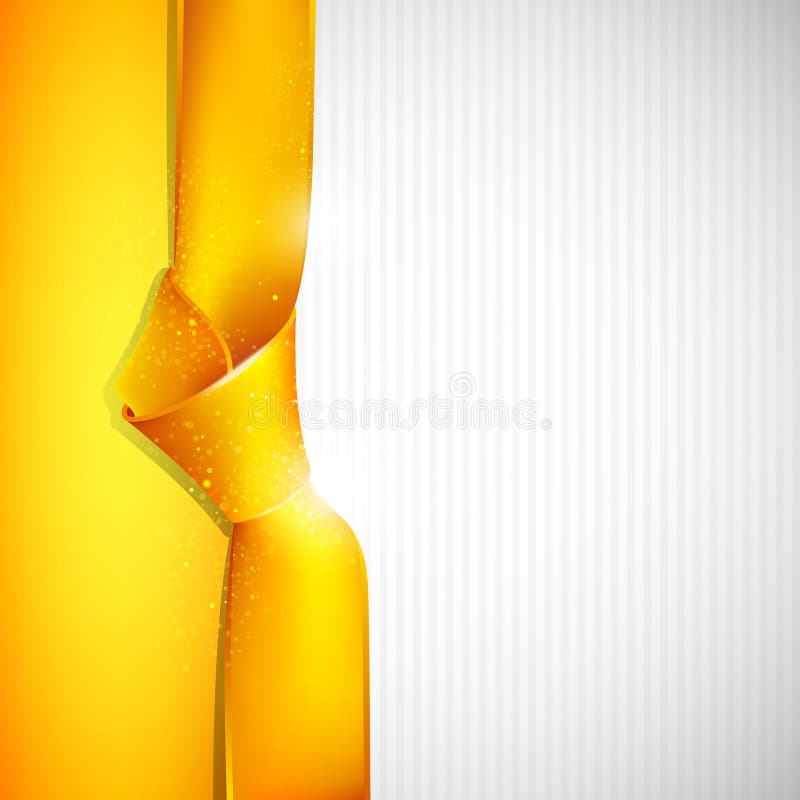 Background with Yellow Ribbon Stock Illustration - Illustration of ...