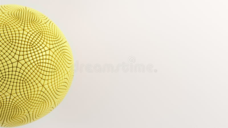 Yellow Sphere on the White Surface Stock Illustration - Illustration of ...