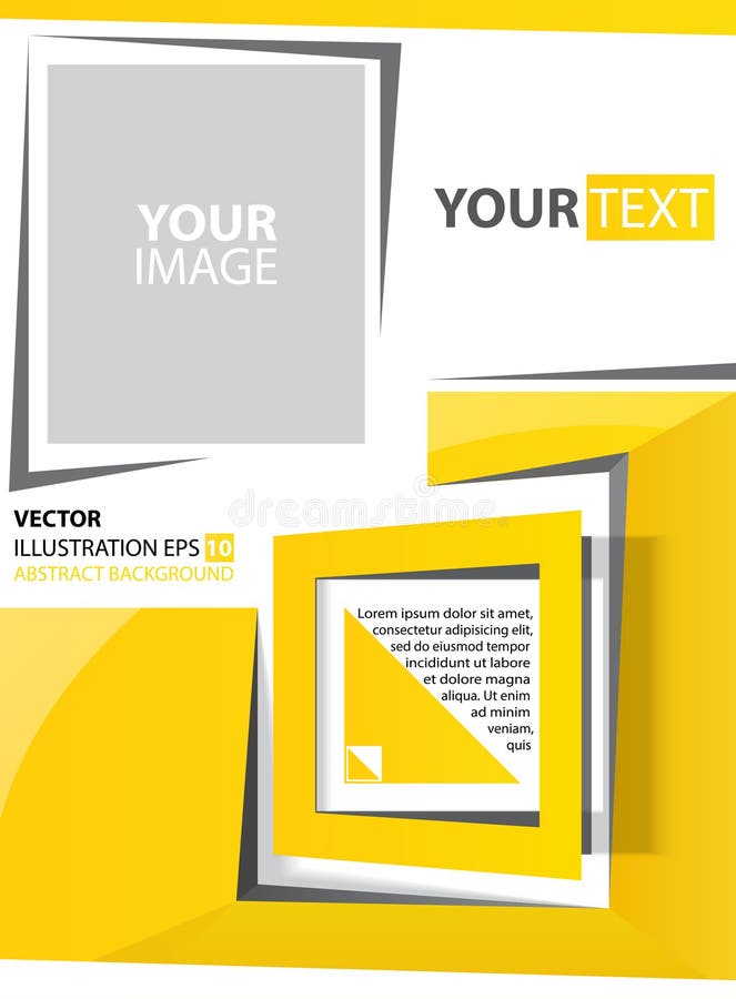 Abstract Background Yellow Square Stock Illustration - Illustration of ...
