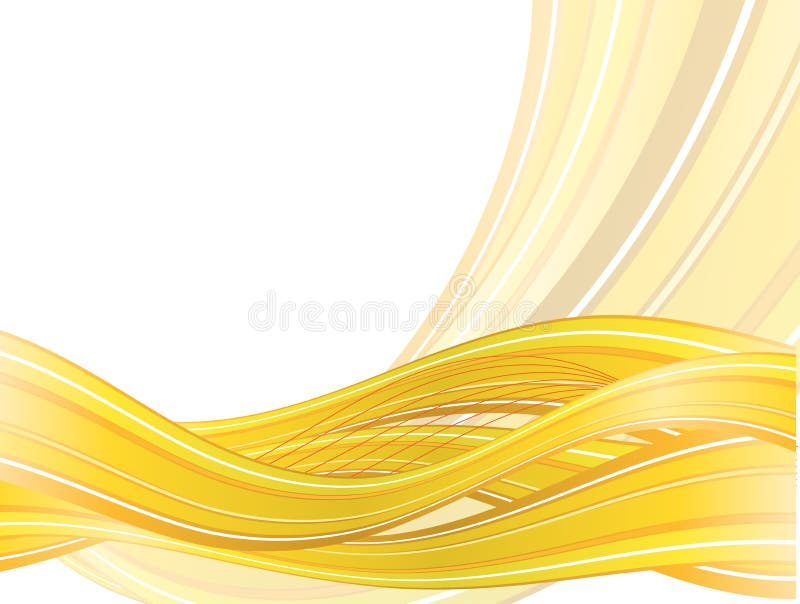 Abstract Background with Yellow Waves Stock Vector - Illustration of ...