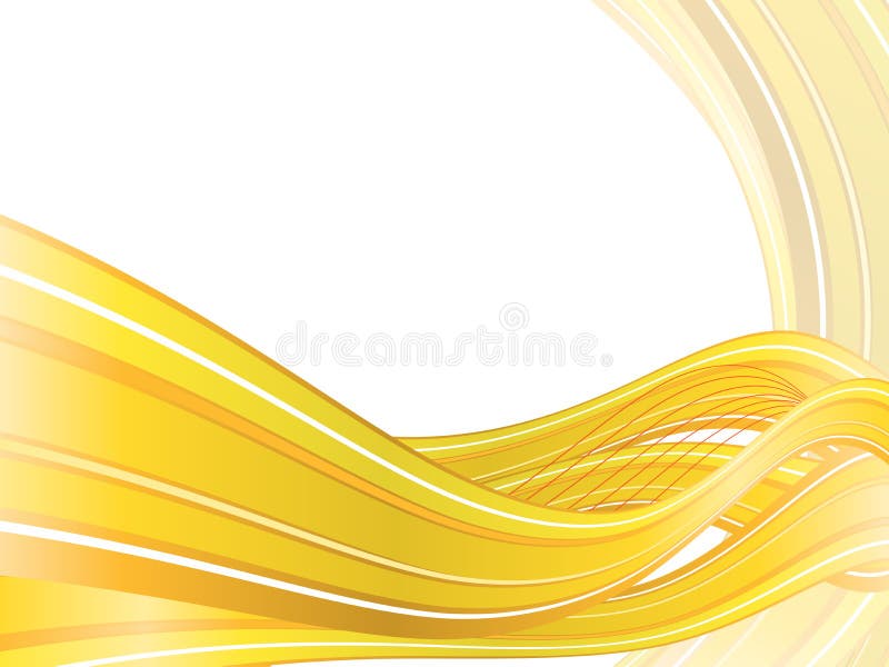 Vector Yellow Wave Background Stock Vector - Illustration of decoration ...