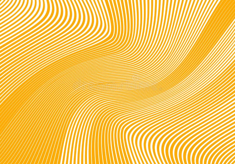 Yellow Waves on White Background. Vector Seamless Pattern Stock Vector ...