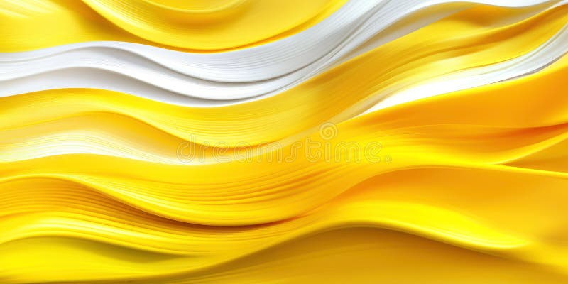 Abstract Background with Yellow and White Colored Waves Stock ...