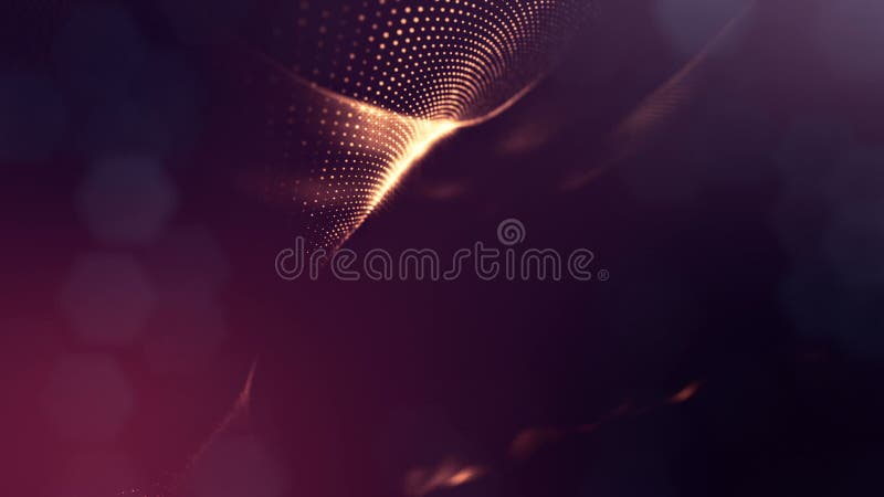 Abstract Dark Background As a Loopable Sequence with Glow Particles and Depth of Field. 3d ...