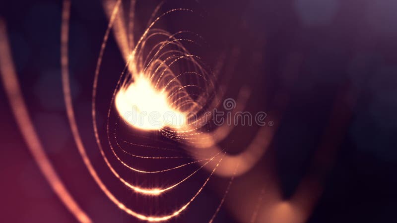 Abstract Dark Background As a Loopable Sequence with Glow Particles and Depth of Field. 3d ...