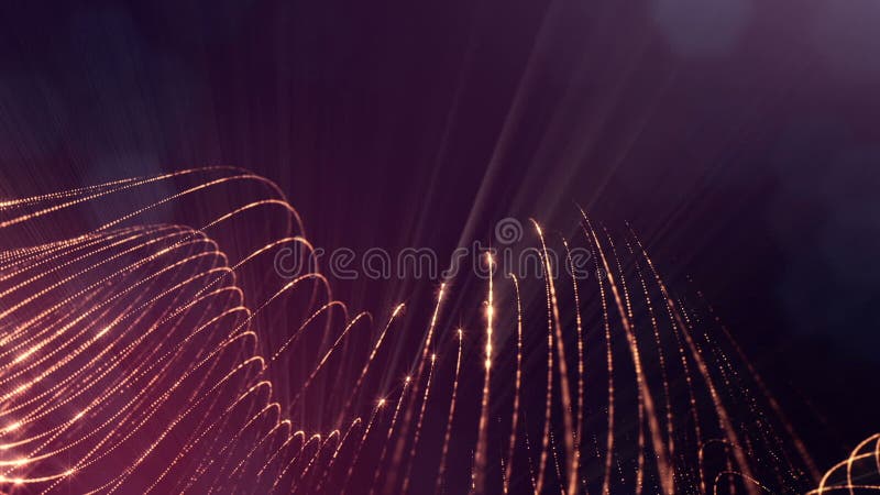 Abstract Dark Background As a Loopable Sequence with Glow Particles and Depth of Field. 3d ...