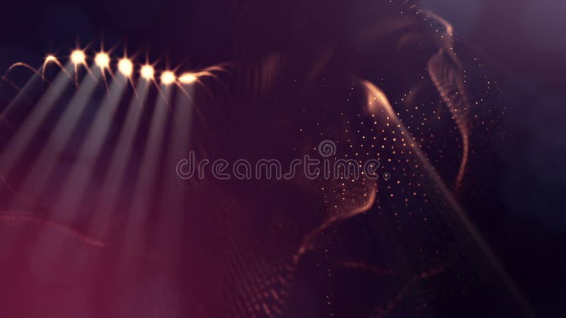 Abstract Dark Background As a Loopable Sequence with Glow Particles and Depth of Field. 3d ...