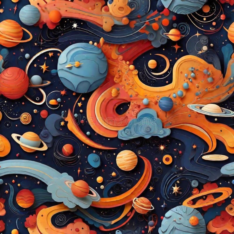 Abstract Backgrounds with Cosmic and Celestial Themes. - 1 Stock ...