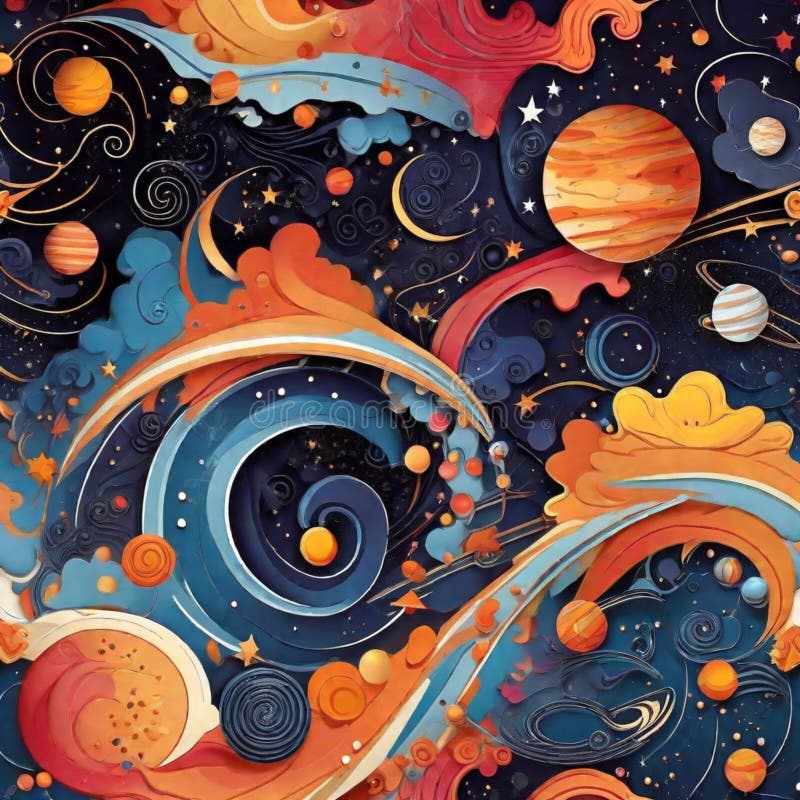 Abstract Backgrounds with Cosmic and Celestial Themes. - 1 Stock ...