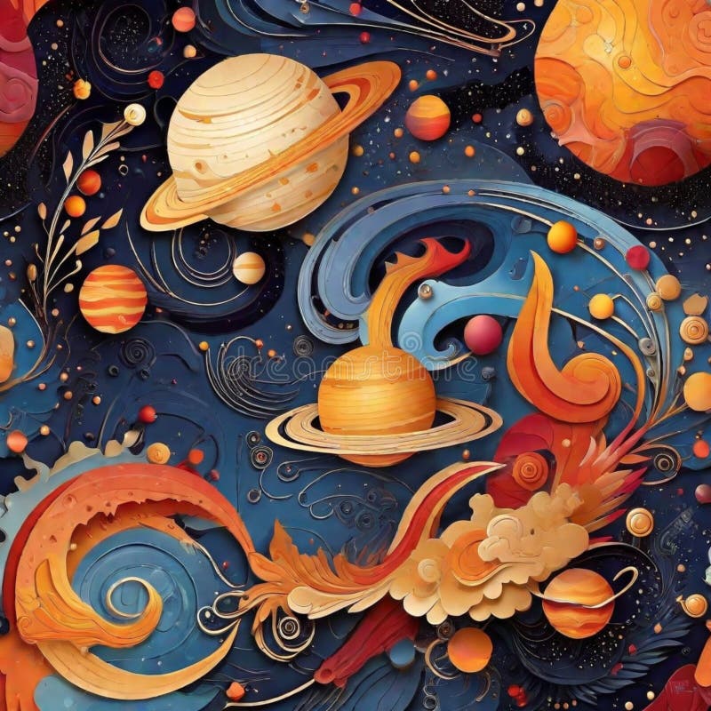 Abstract Backgrounds with Cosmic and Celestial Themes. - 1 Stock ...