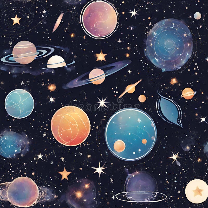 Abstract Backgrounds with Cosmic and Celestial Themes. - 1 Stock ...