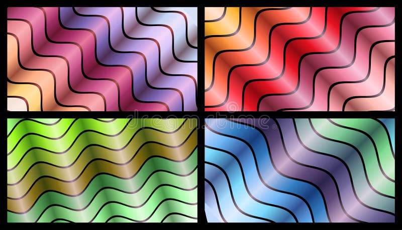 Abstract Backgrounds Design with Wavy Patterns Stock Vector ...