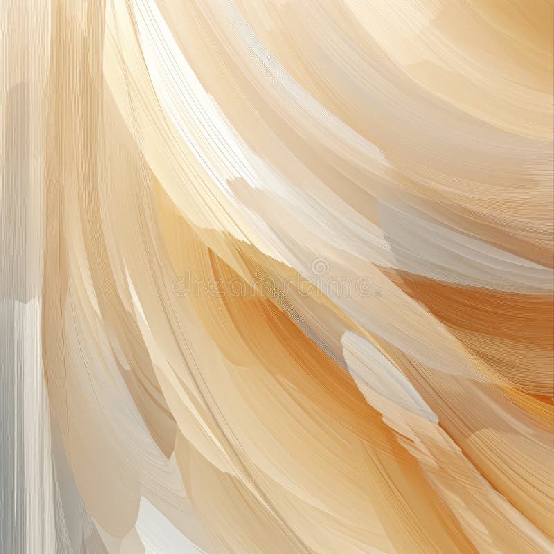 Abstract Beige and Yellow Wave Wallpaper with Soft Brushstroke Realism ...