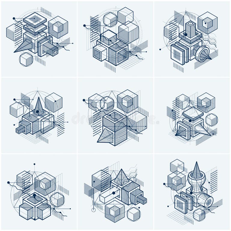 Abstract Isometric Lines Stock Illustrations – 9,425 Abstract Isometric ...