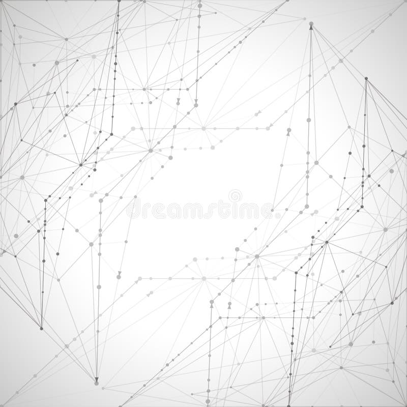 Abstract Backgrounds of Molecules Light Gray Lines Stock Vector ...