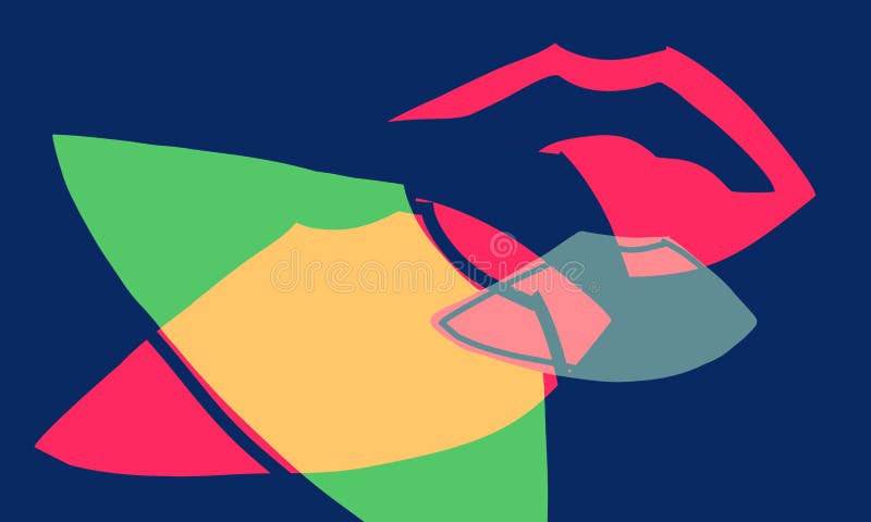 Abstract Backgrounds with Red Lips Stock Illustration - Illustration of ...