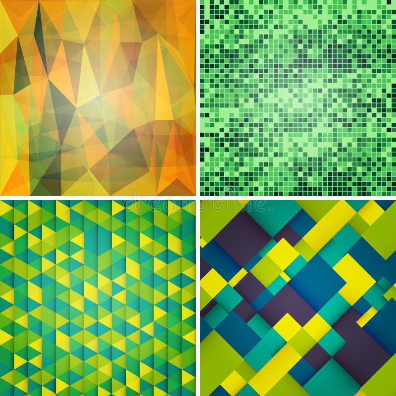 Abstract Backgrounds Set with Different Patterns. Vector Stock Vector ...