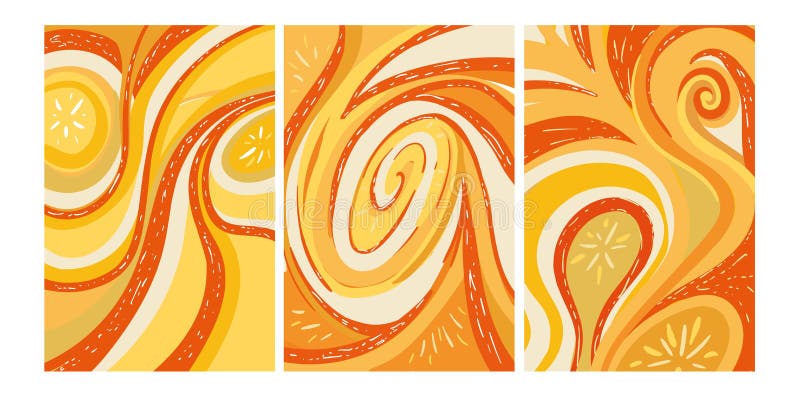 Abstract Backgrounds Set. Orange Fruit Background for Postcards, Print ...