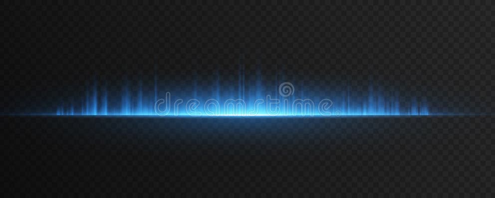 Abstract Backlight with Vibrating Rays Isolated on Dark Transparent ...