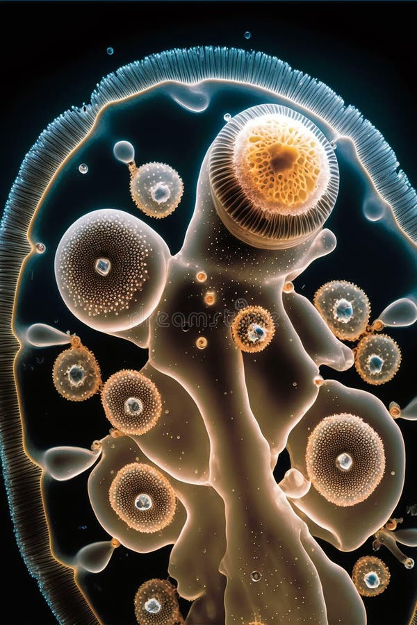 Abstract Bacteria, Live Organic Forms Stock Illustration - Illustration ...