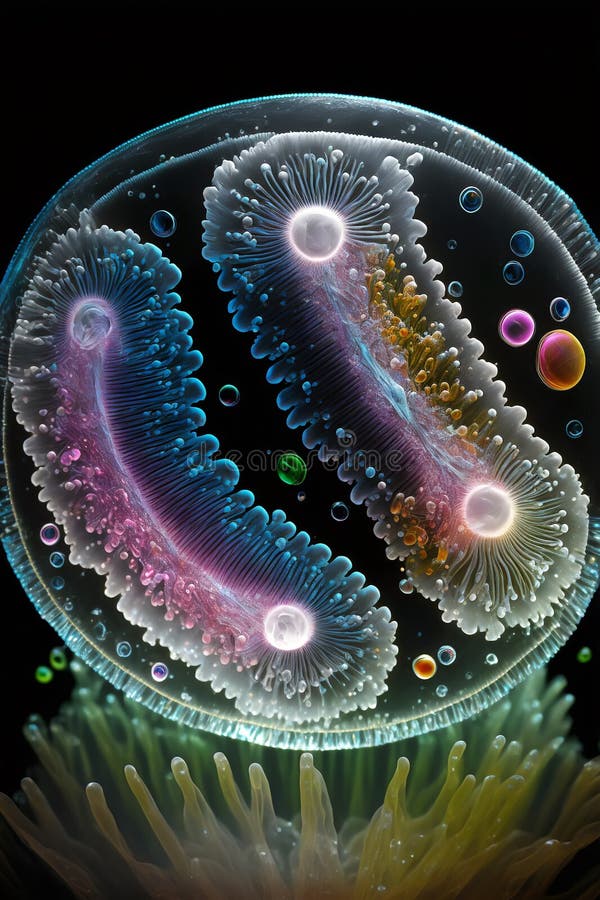 Abstract Bacteria, Live Organic Forms Stock Illustration - Illustration ...