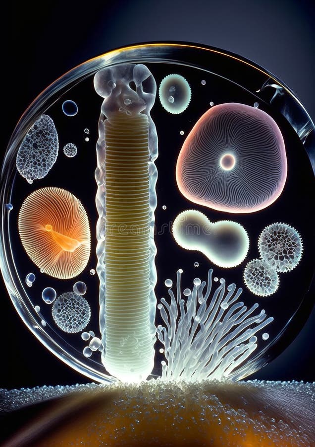 Abstract Bacteria, Live Organic Forms Stock Illustration - Illustration ...