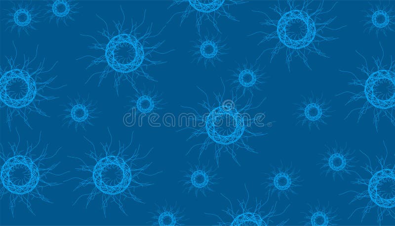 Abstract Blue Bacterial Background Stock Vector - Illustration of ...