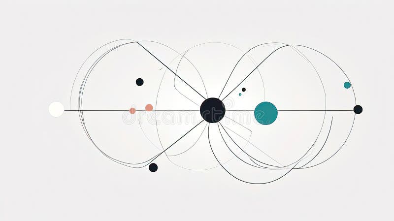 Abstract Balanced Dot Design in Soft Geometry Style Stock Illustration ...