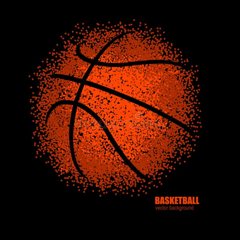 Abstract Basketball Ball on a White Background. Sports Grunge ...