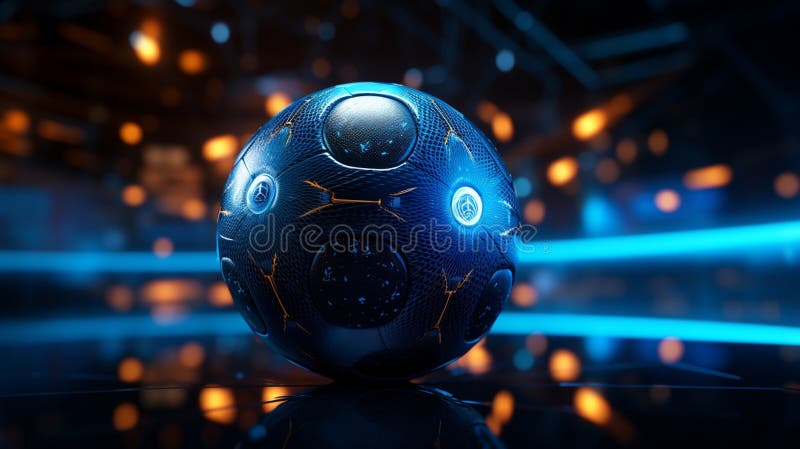 Abstract Ball Digital Background with Technology Circuit Board Texture ...