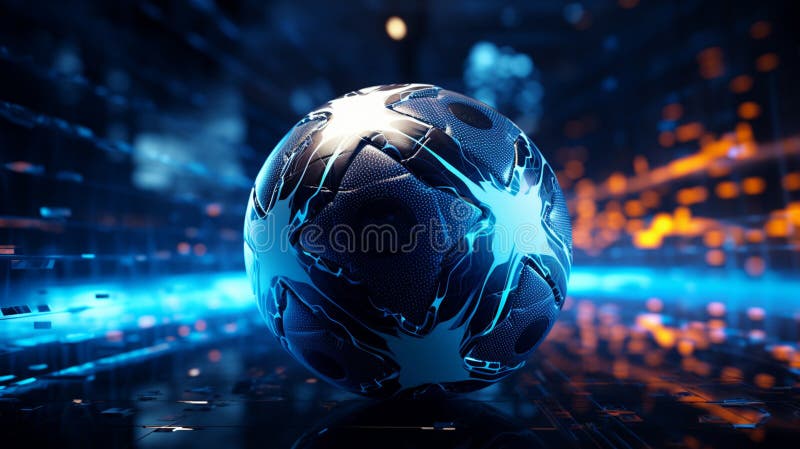 Abstract Ball Digital Background with Technology Circuit Board Texture ...