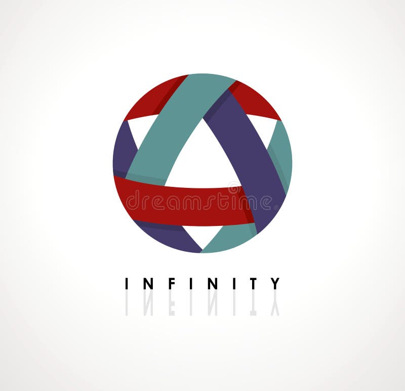 Abstract Ball of Interwoven Stripes, Mebius Loop. Creative Symbol of ...