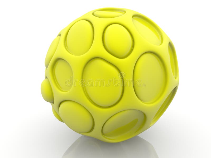 Abstract Ball in Yellow Color Stock Illustration - Illustration of ...