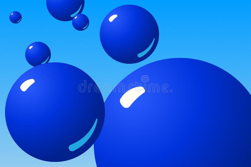 Abstract Background - Balls in Blue Stock Illustration - Illustration ...