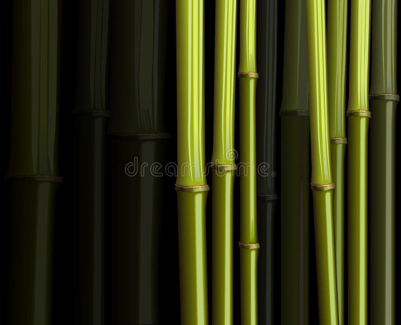 Abstract Bamboo Forest Foliage Jungle Illustration Stock Vector ...