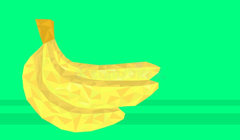 Abstract Banana Polygon Style Background Illustration Stock Vector ...