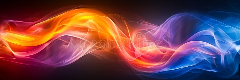 Abstract Banner Background with Colorful Curved Lines or Smoke. Stock ... Abstract Banner Background with Colorful Curved Lines or Smoke. Stock ...