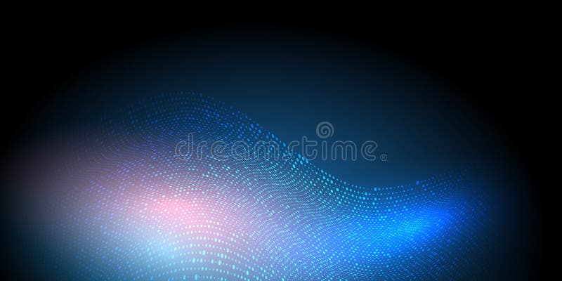 Abstract Banner Background with Flowing Dots Design Stock Illustration ...