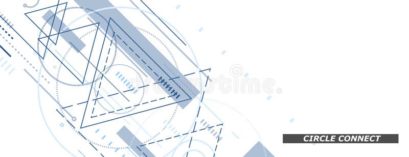 Abstract Banner Background with Triangles and Lines. Technology Connect ...